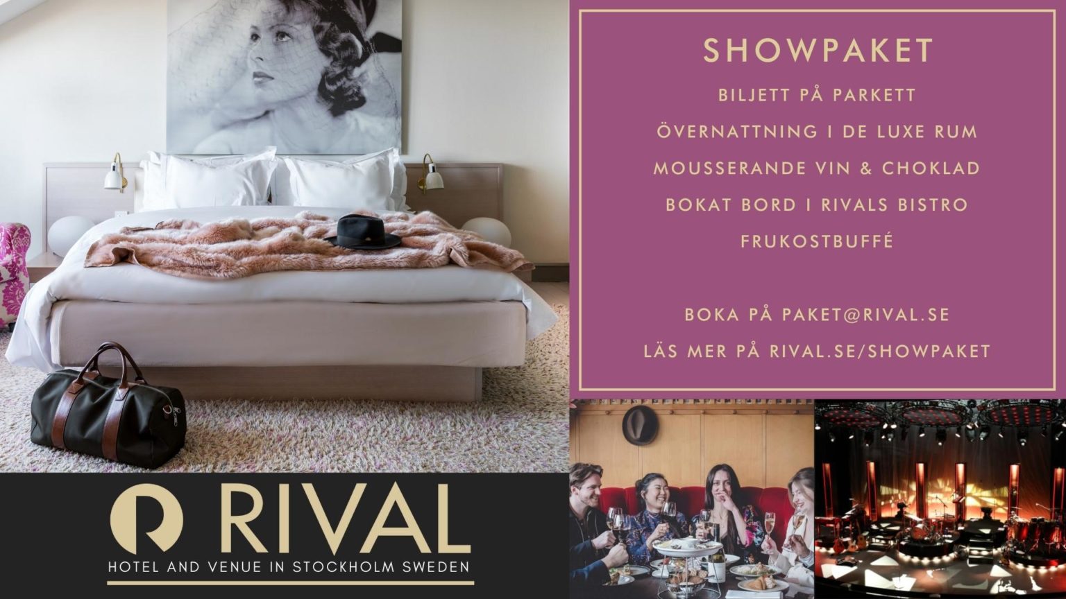 Shower Stockholm - Teater & konserter Stockholm | Hotel Rival